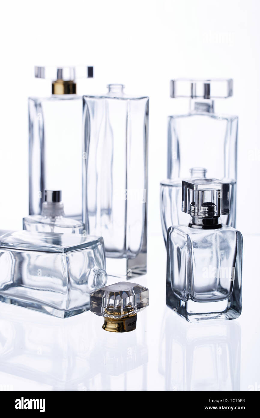 Glass perfume bottle Stock Photo - Alamy