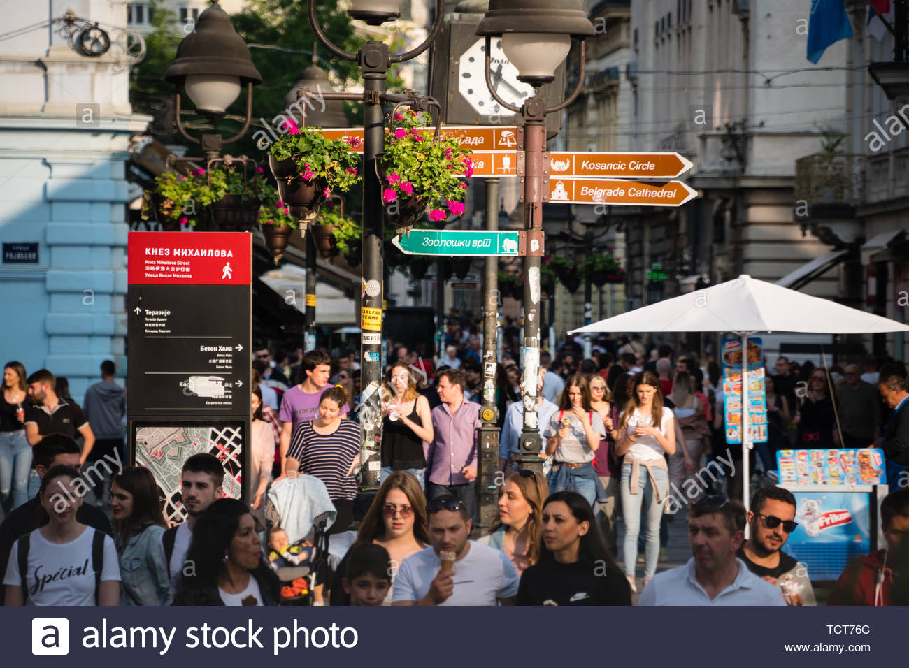 Beograd Shopping Street Pedestrian Zone Stock Photos & Beograd Shopping ...
