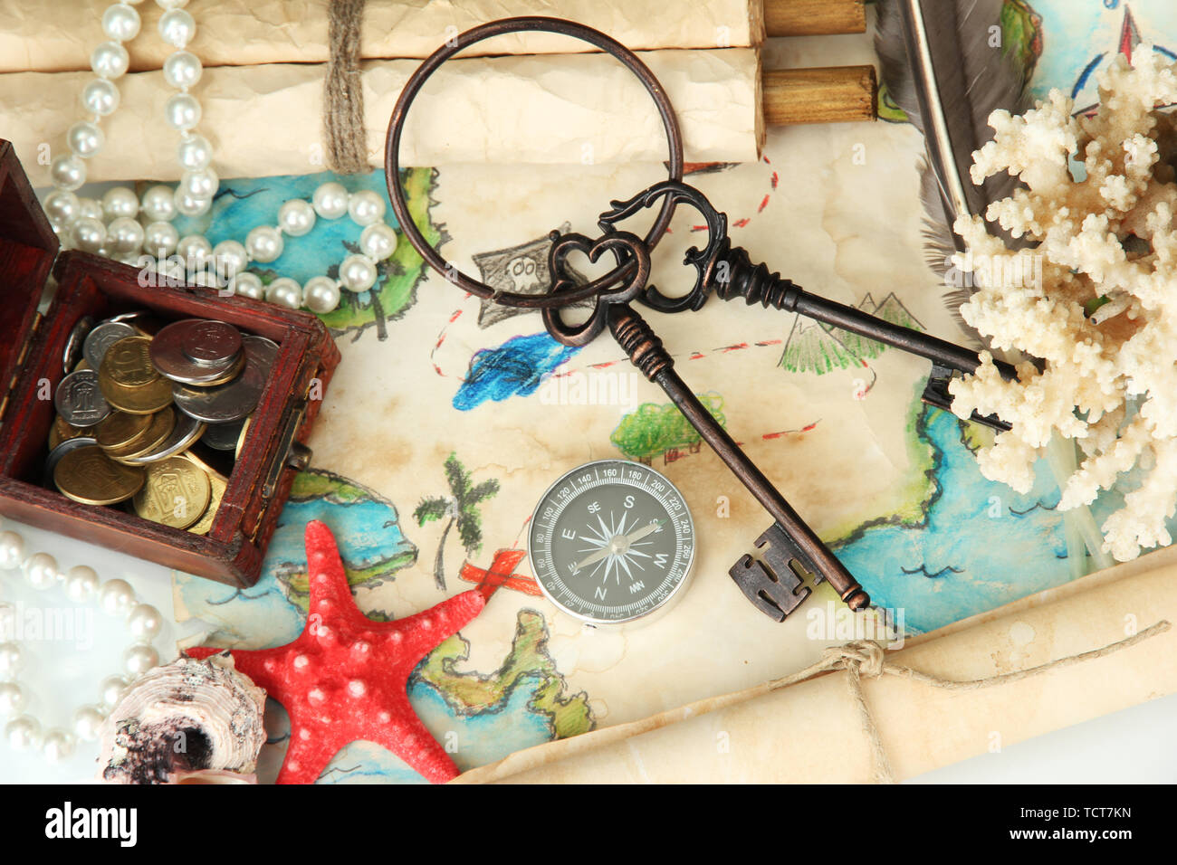 map of treasures background Stock Photo - Alamy