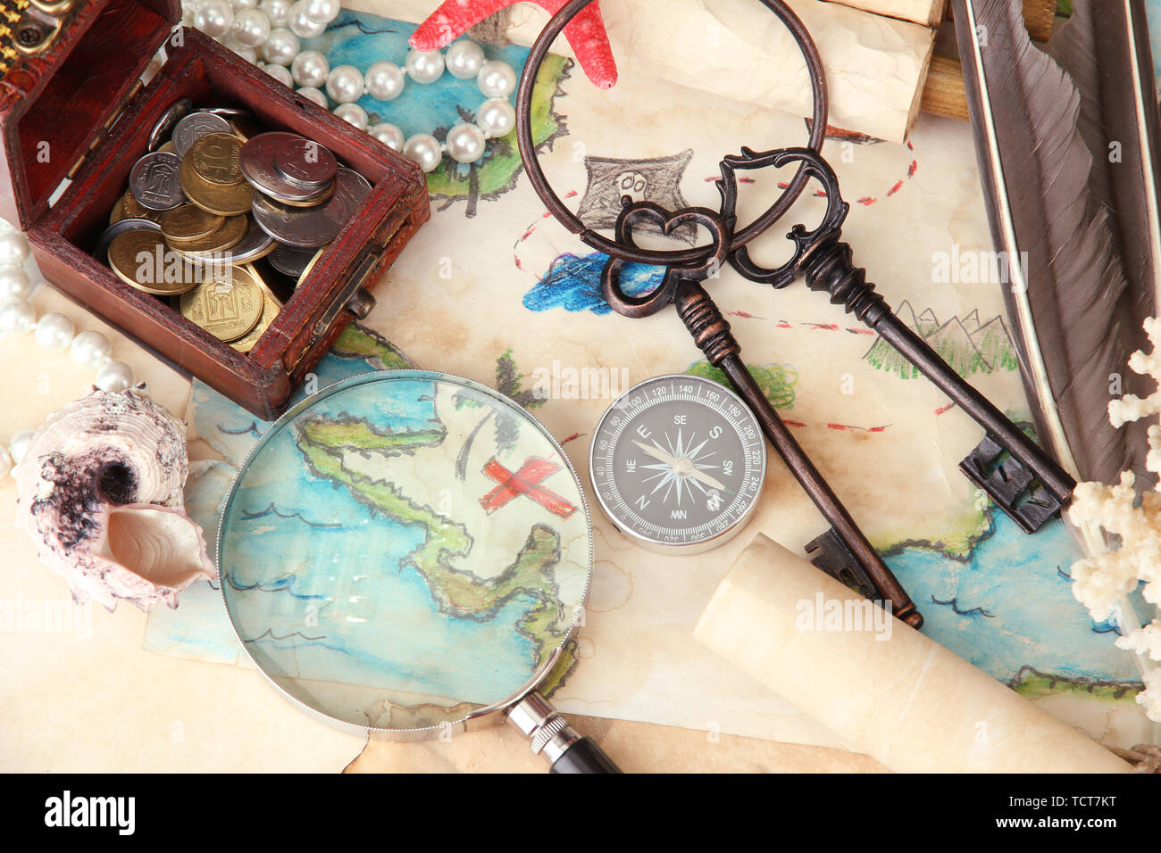map of treasures background Stock Photo - Alamy
