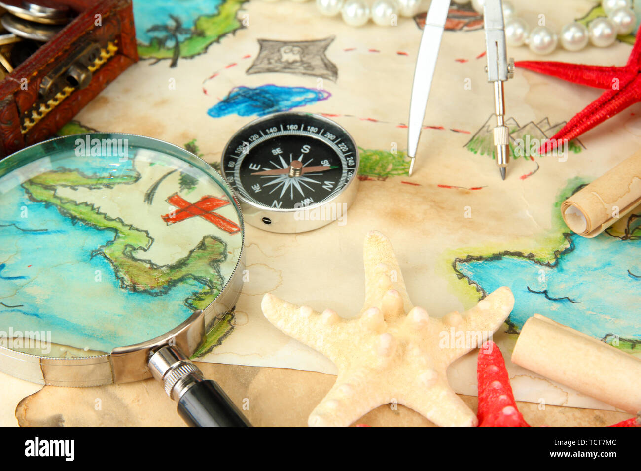 map of treasures background Stock Photo - Alamy