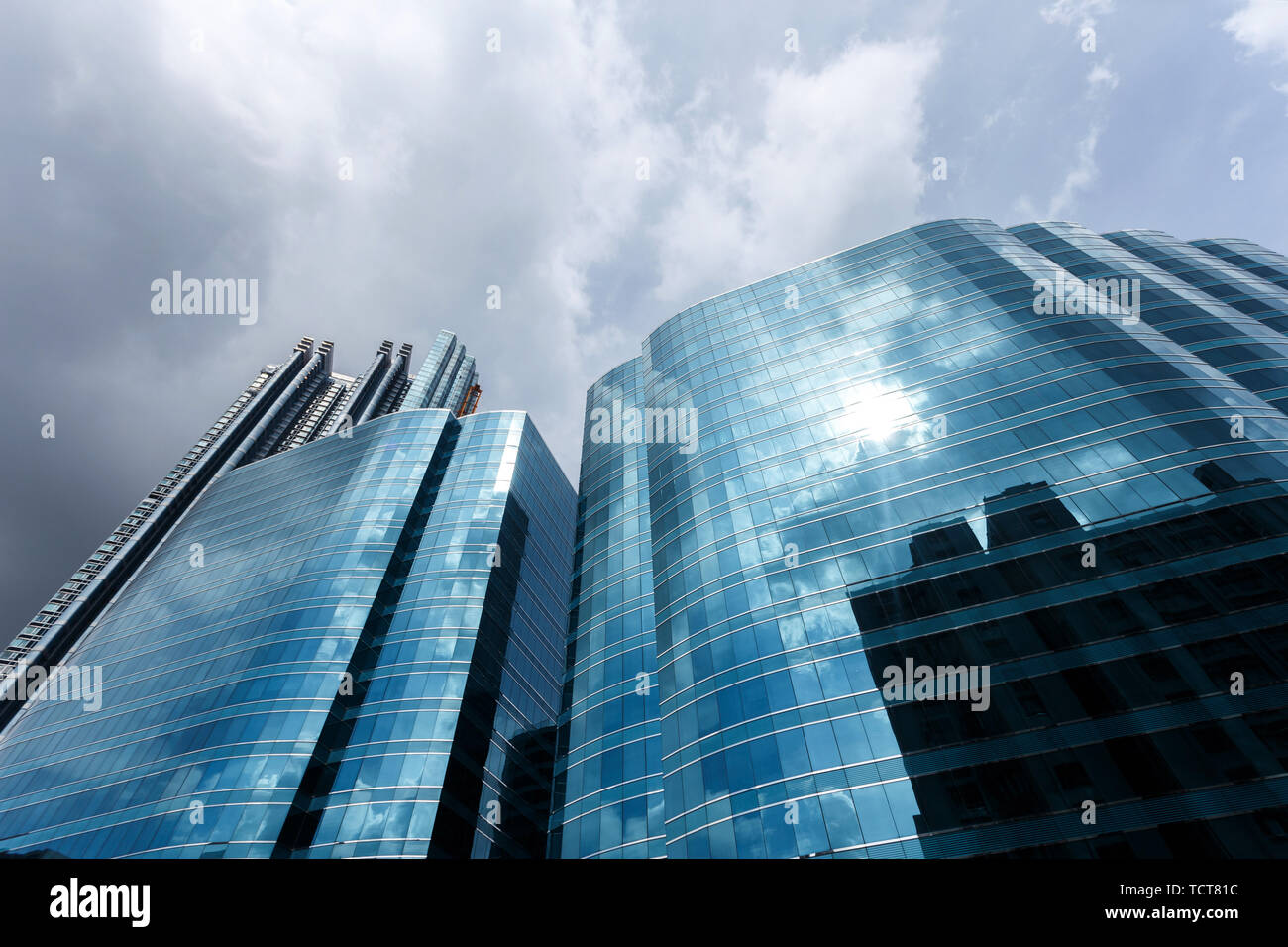 low angle view of modern office building Stock Photo - Alamy