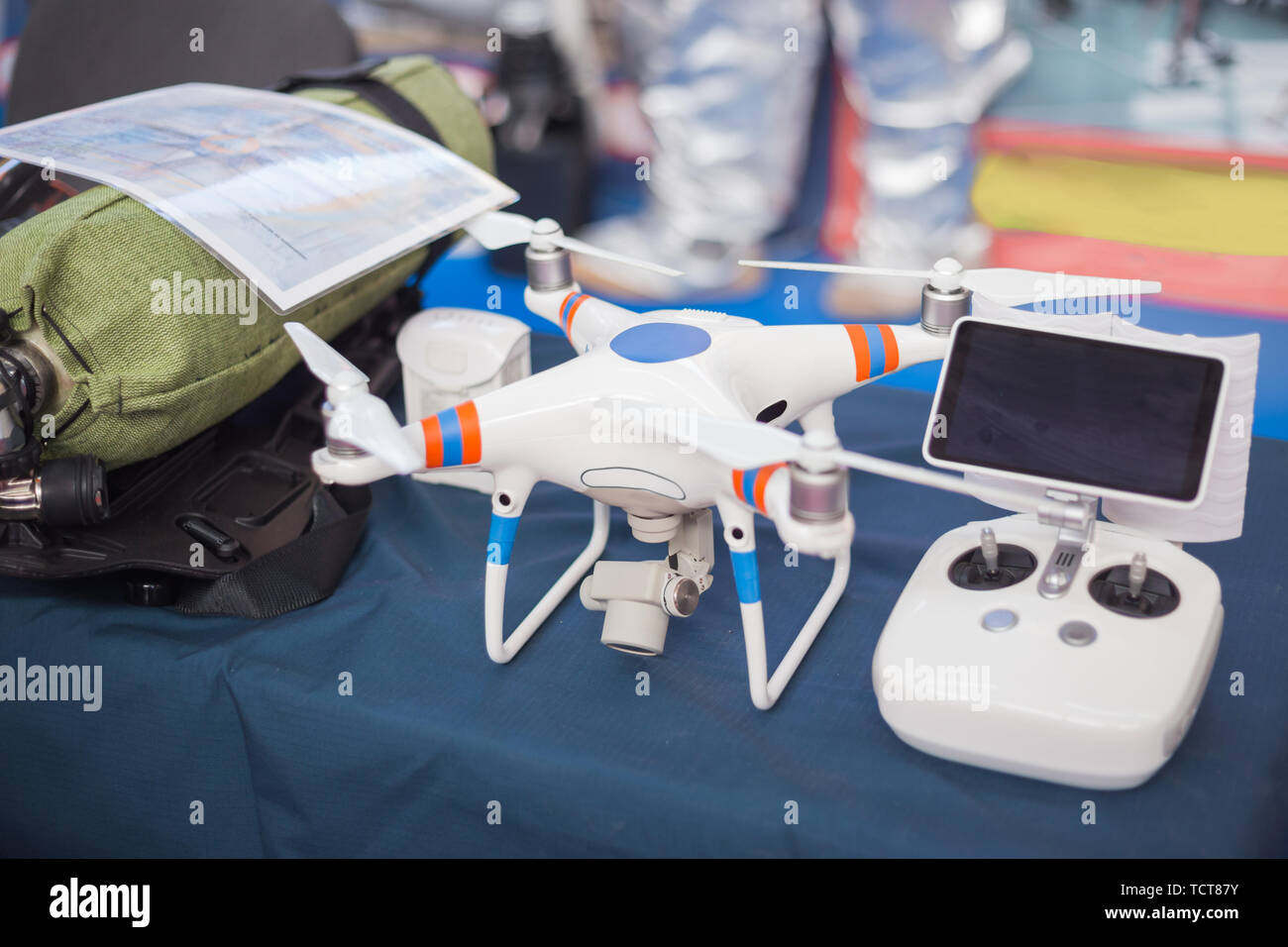 Professional quadcopter for making aerial photo Stock Photo - Alamy
