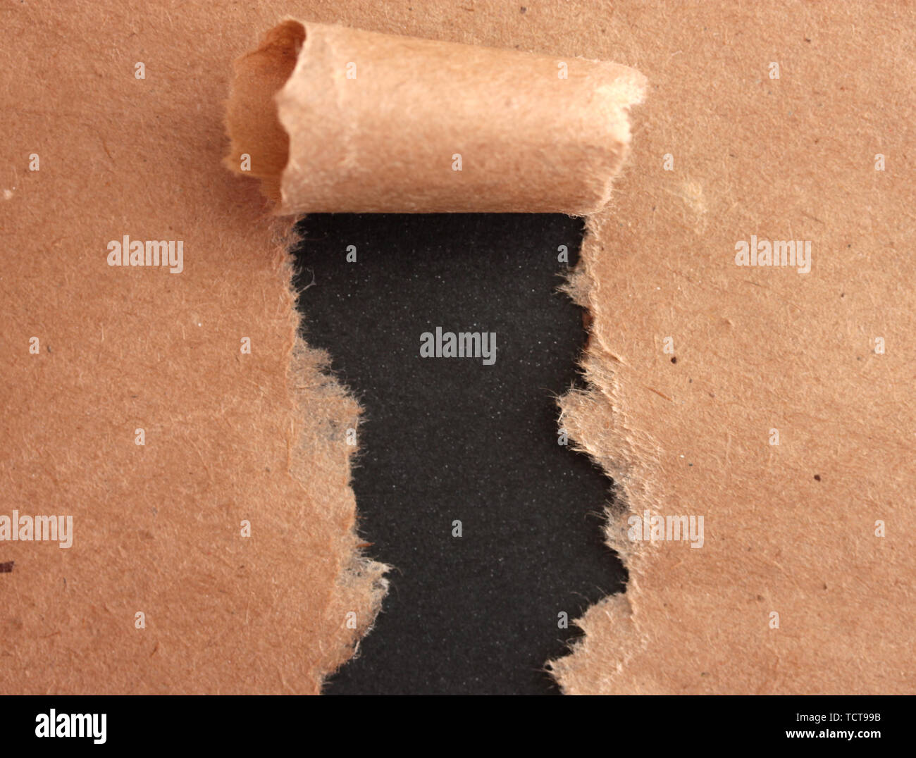 Torn kraft paper background Stock Photo - Alamy