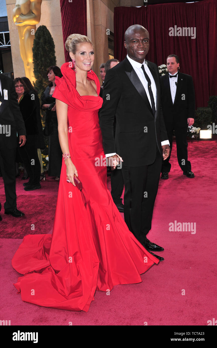 LOS ANGELES, CA. February 24, 2008: Heidi Klum & Seal at the 80th ...