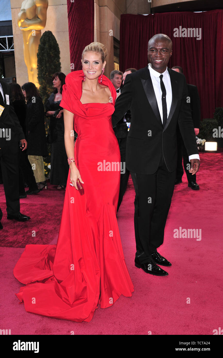 LOS ANGELES, CA. February 24, 2008: Heidi Klum & Seal at the 80th ...