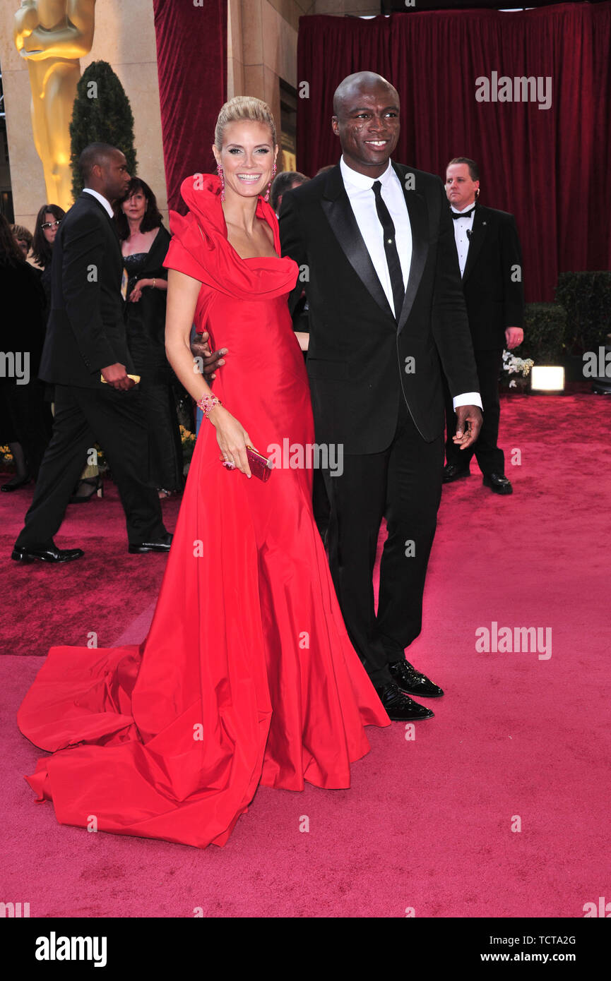 LOS ANGELES, CA. February 24, 2008: Heidi Klum & Seal at the 80th ...