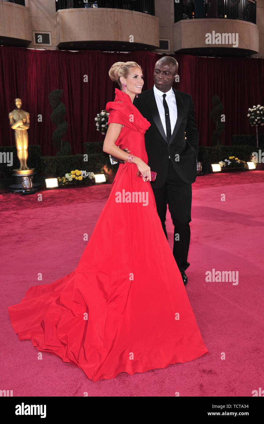 LOS ANGELES, CA. February 24, 2008: Heidi Klum & Seal at the 80th ...