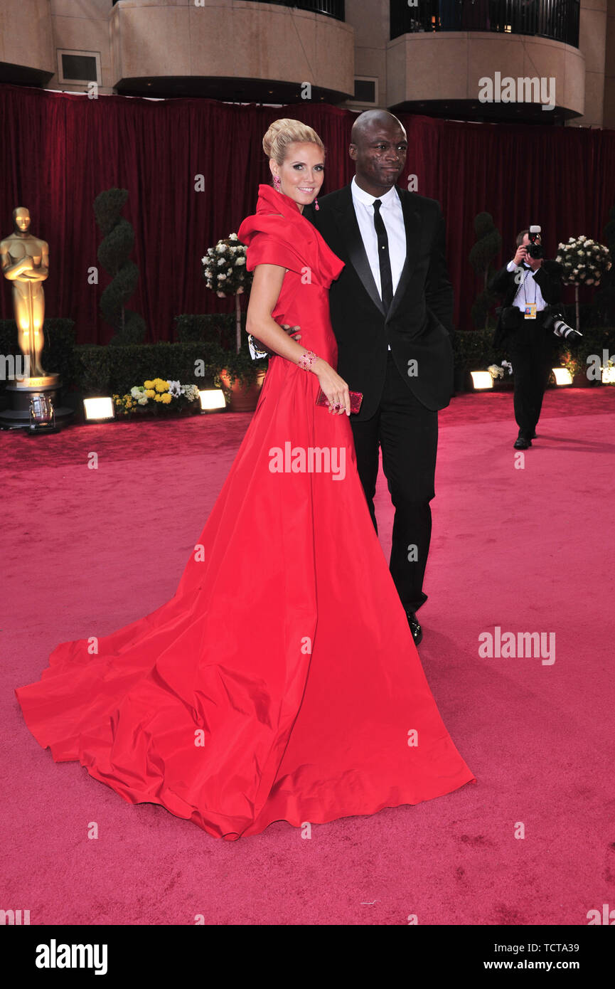 LOS ANGELES, CA. February 24, 2008: Heidi Klum & Seal at the 80th ...