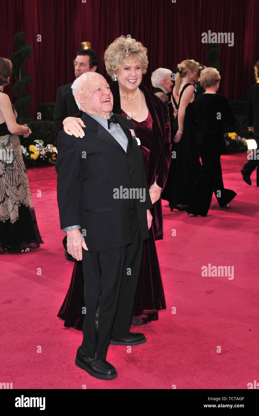 LOS ANGELES, CA. February 24, 2008: Mickey Rooney & Jan Rooney at the ...