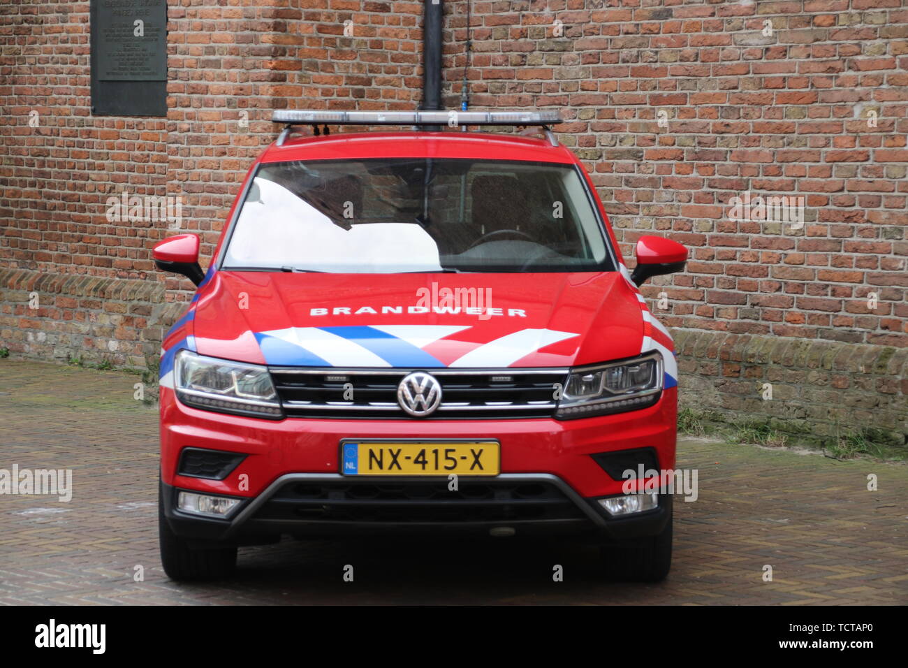 Car of firefighter officer of Haaglanden in the Netherlands Stock Photo ...