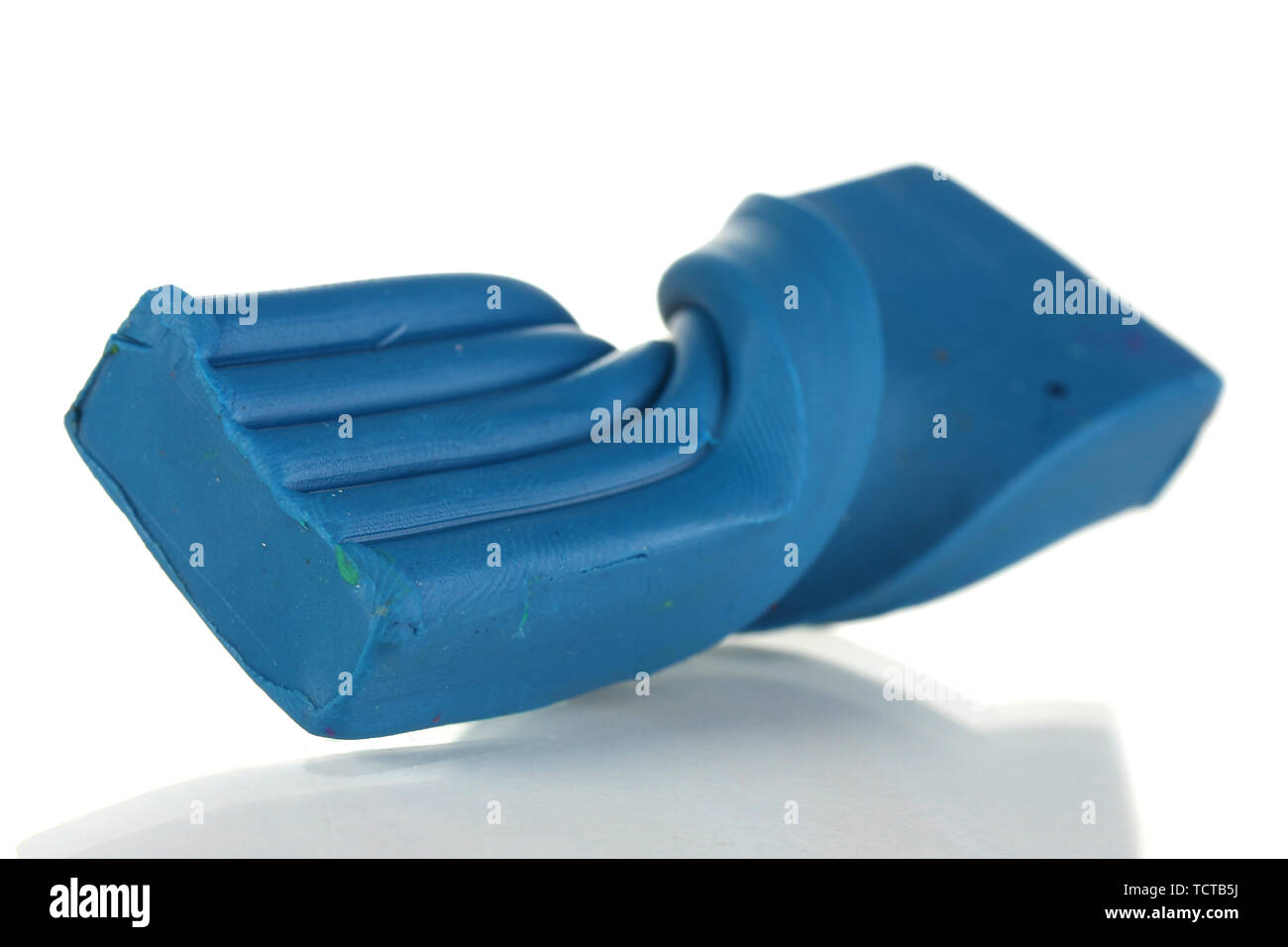 Children blue plasticine isolated on white Stock Photo - Alamy