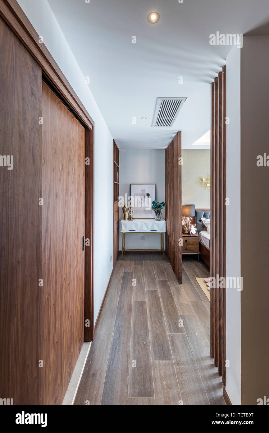 Modern home model room space design corridor hall HD picture Stock ...