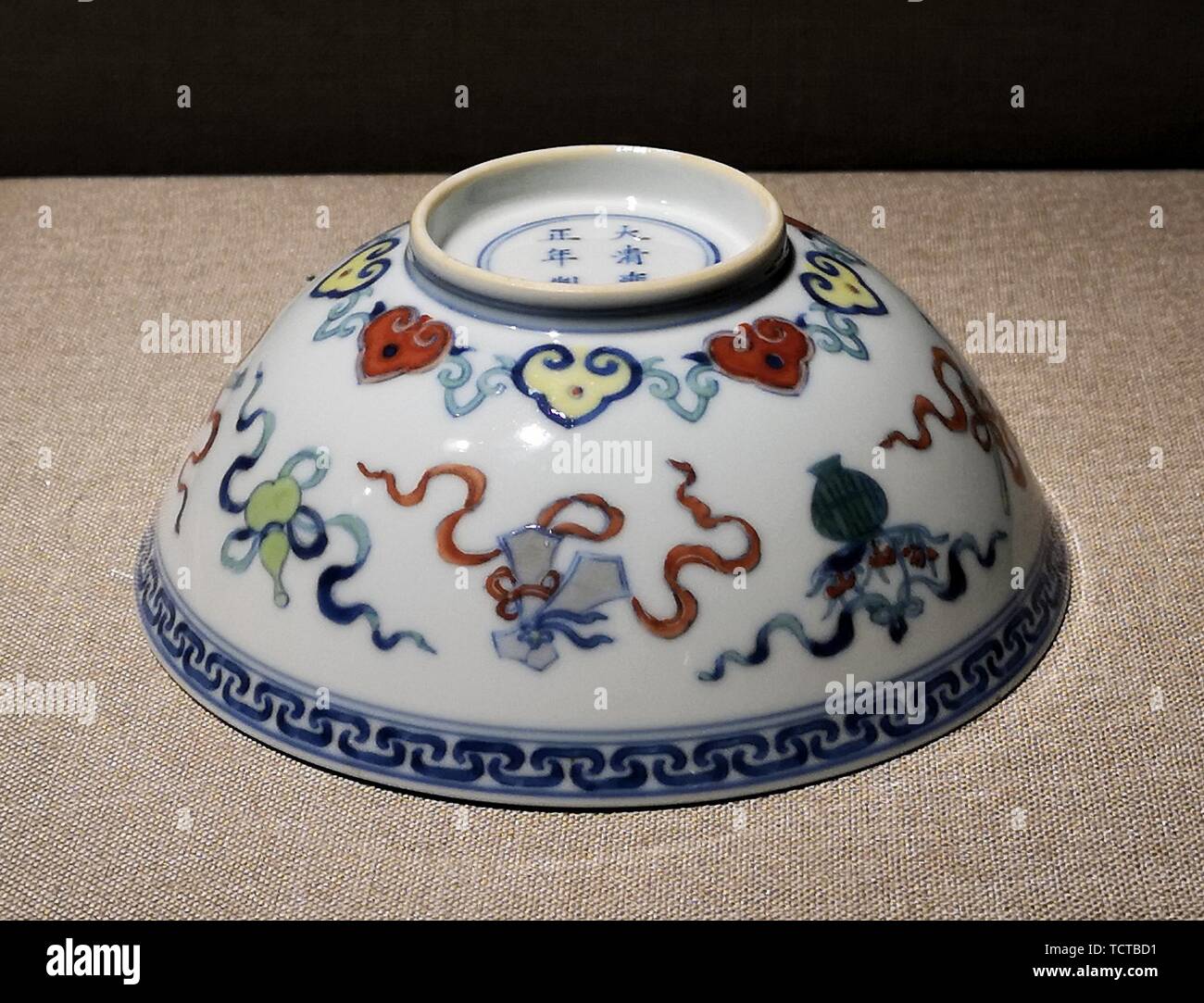 Ancient Chinese color porcelain bowl Stock Photo - Alamy