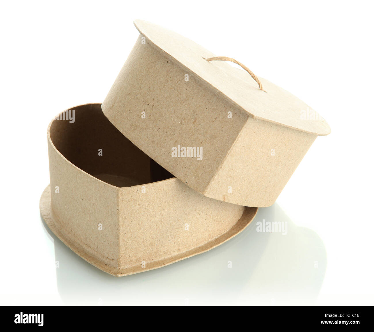 paper heart (box), isolated on white Stock Photo - Alamy