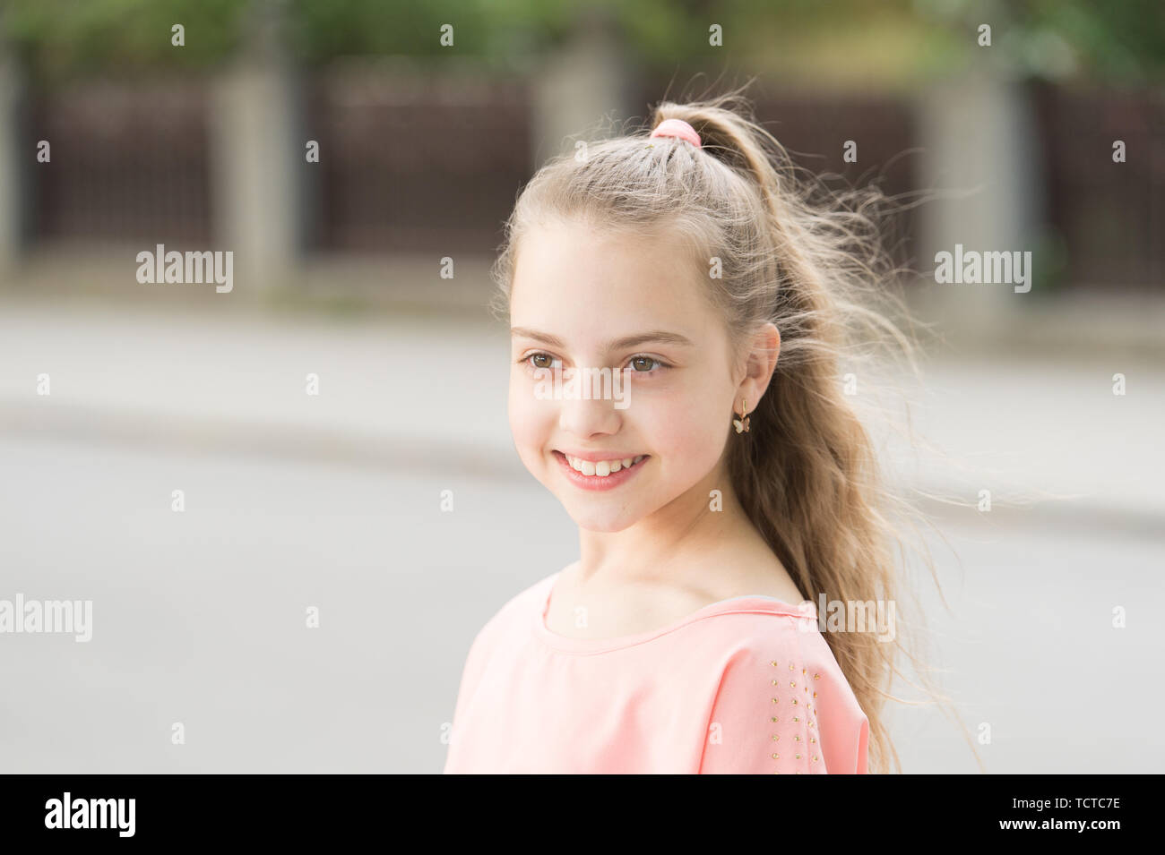 Beauty is but skin deep. Cute little girl enjoying smooth baby skin ...