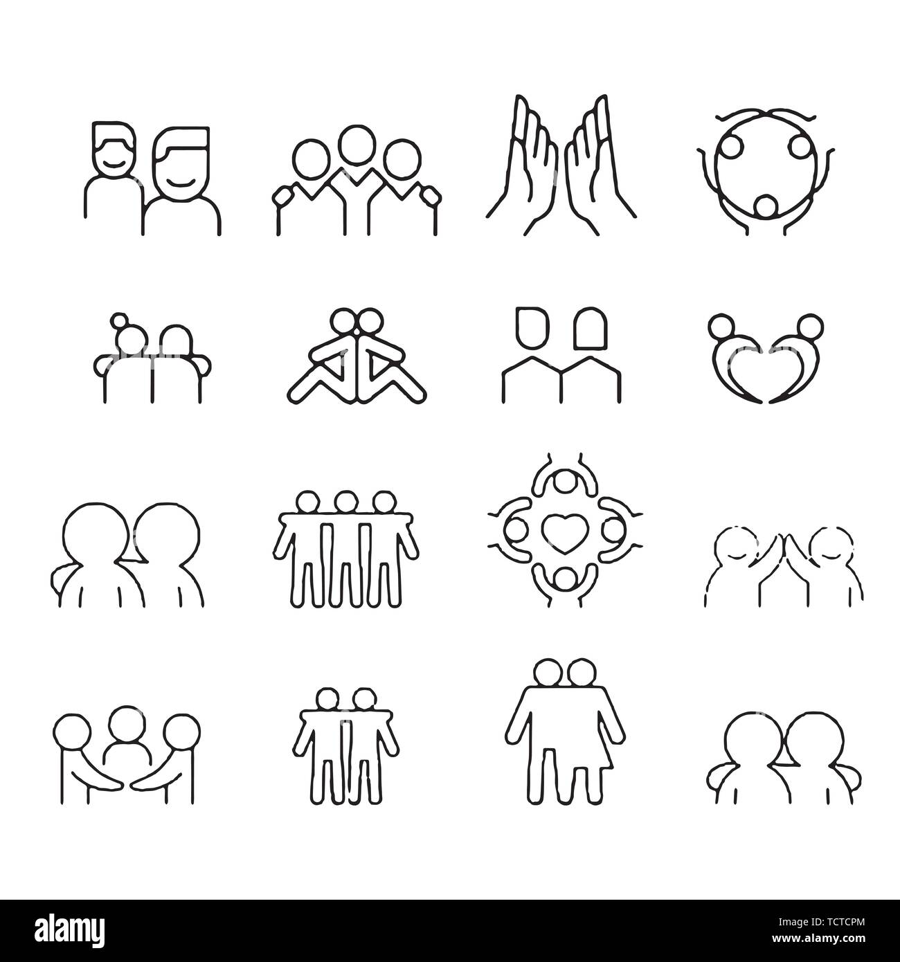 Mutual understanding and cooperation Black and White Stock Photos ...