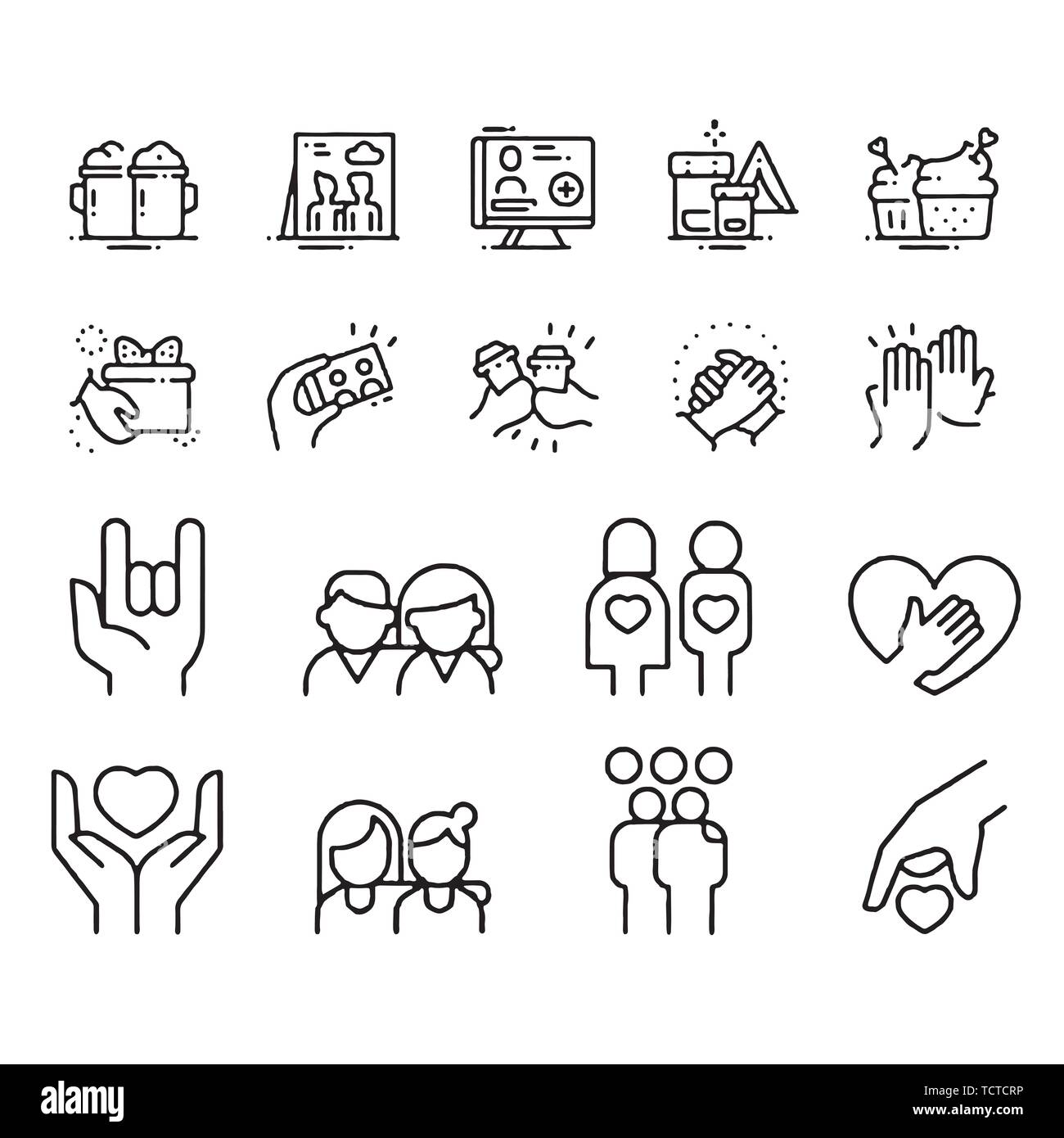 Mutual understanding and cooperation Black and White Stock Photos ...