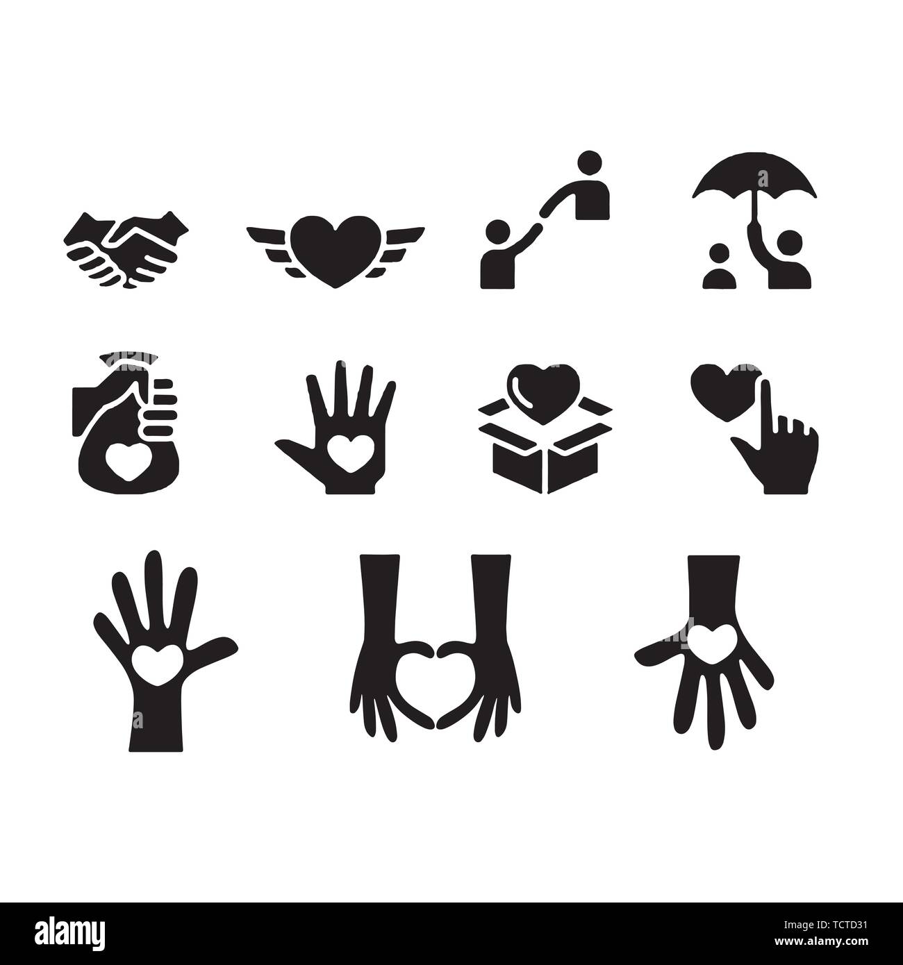 Friendship and love line icons. Interaction, Mutual understanding and ...