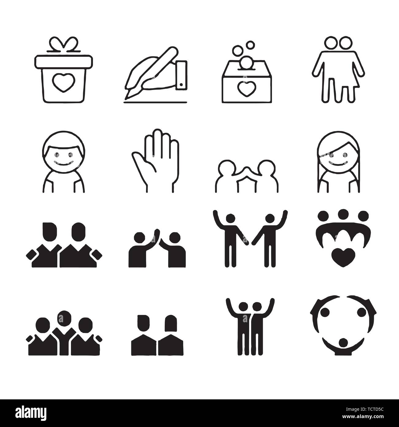 Mutual understanding and cooperation Stock Vector Images - Alamy