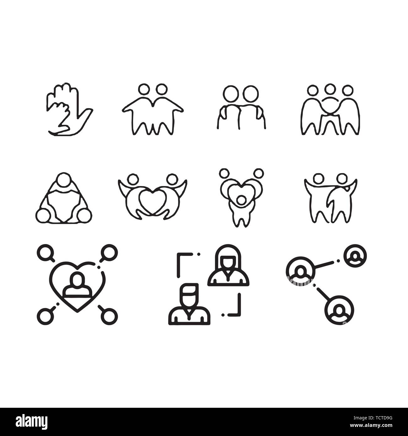 Mutual understanding and cooperation Black and White Stock Photos ...