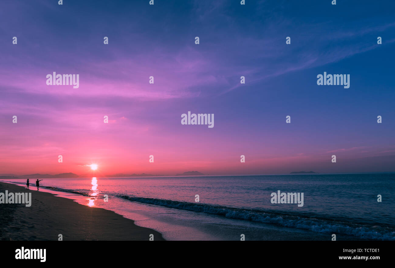 Summer scenery of Sanya Bay, Hainan Stock Photo - Alamy