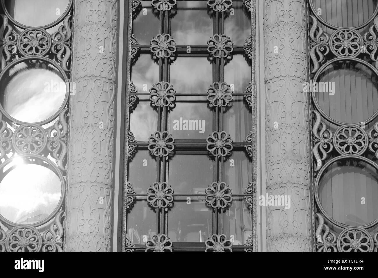 Beautiful patterned Windows in the building with patterns photographed ...