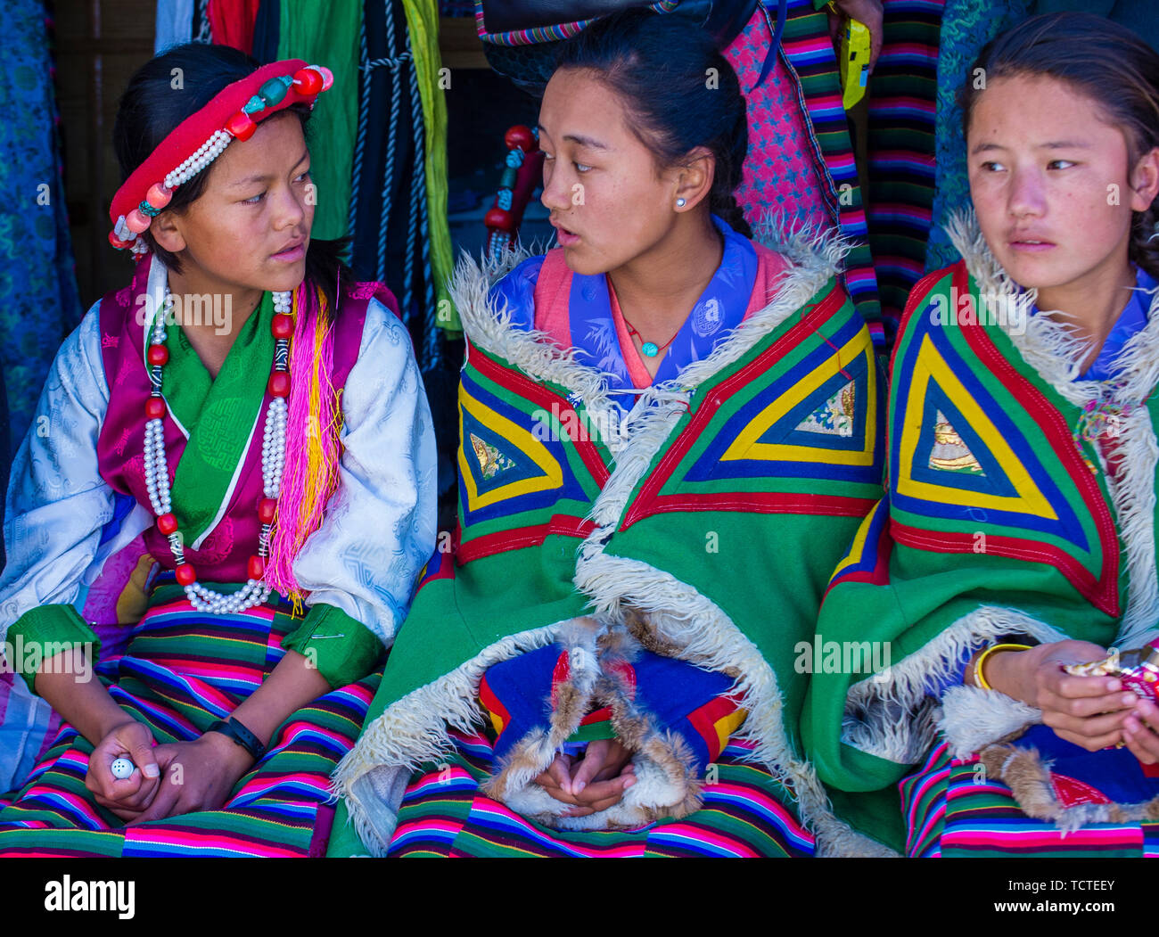 Ladakhi people with traditional costumes participates in the Ladakh ...