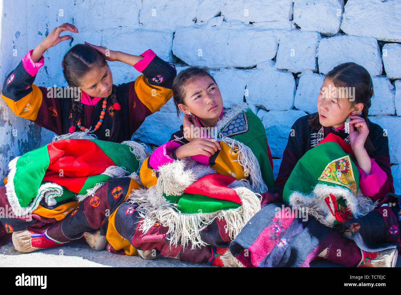 Ladakhi people with traditional costumes participates in the Ladakh ...