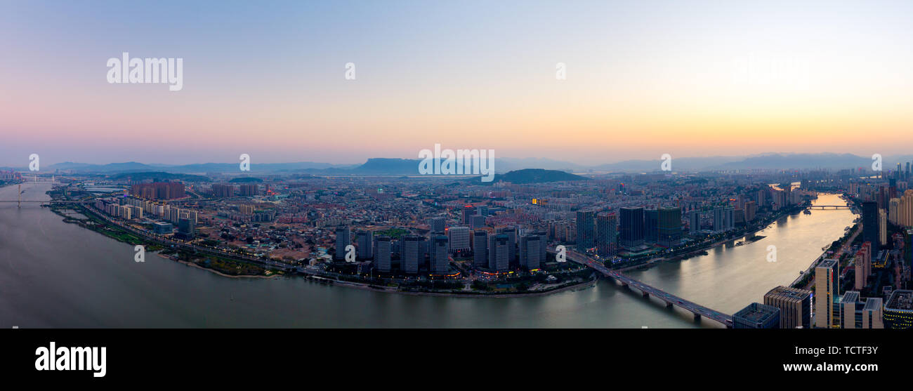 Night view of downtown Fuzhou Stock Photo - Alamy