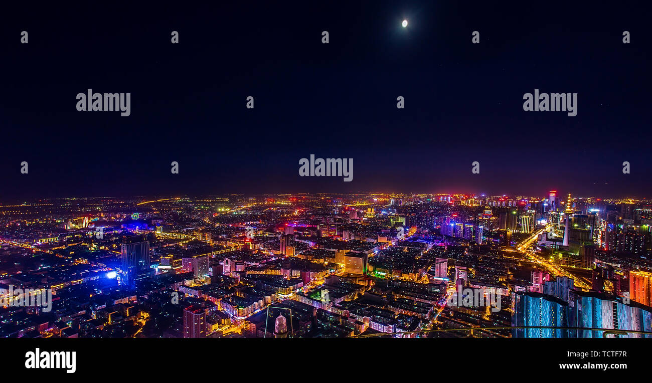 High-altitude night view in Shenyang Stock Photo - Alamy
