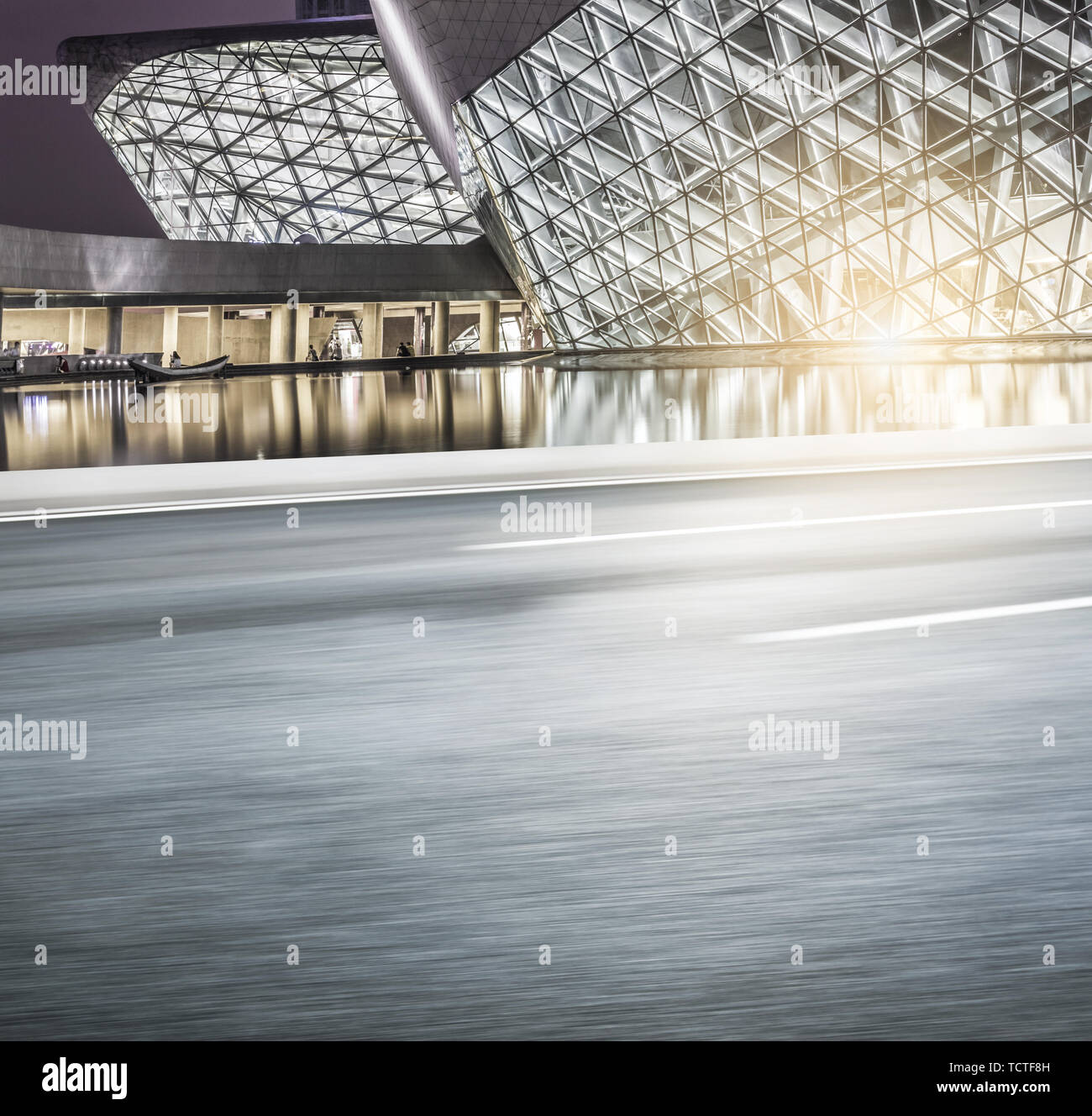 Roads with modern architectural exterior Stock Photo - Alamy