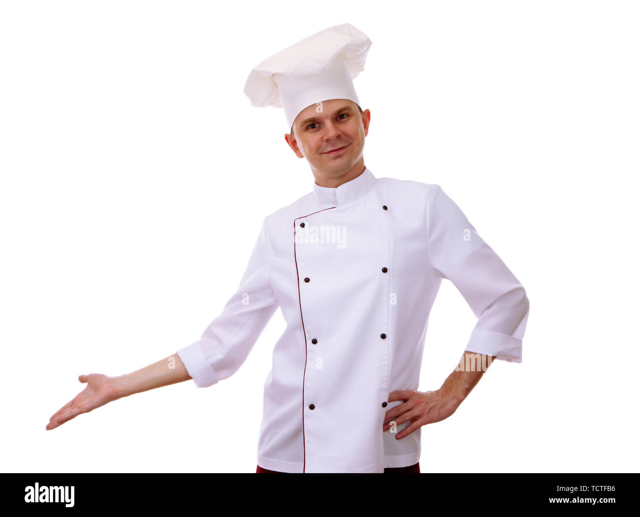 portrait of chef isolated on white Stock Photo - Alamy