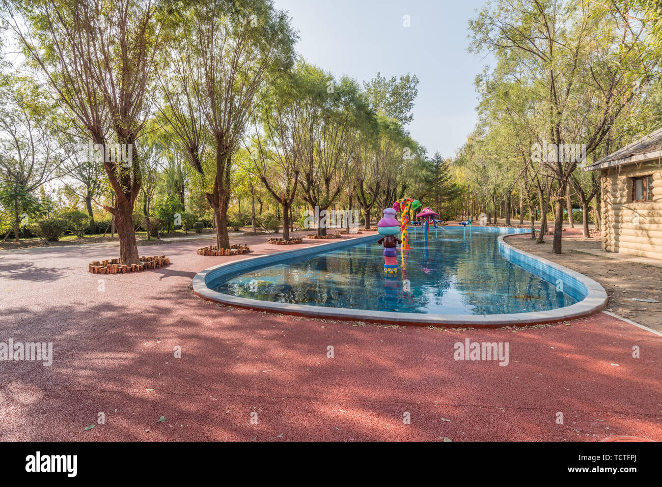 Outdoor Forest River Beach Playground Rest Area, Shenyang Park, China ...