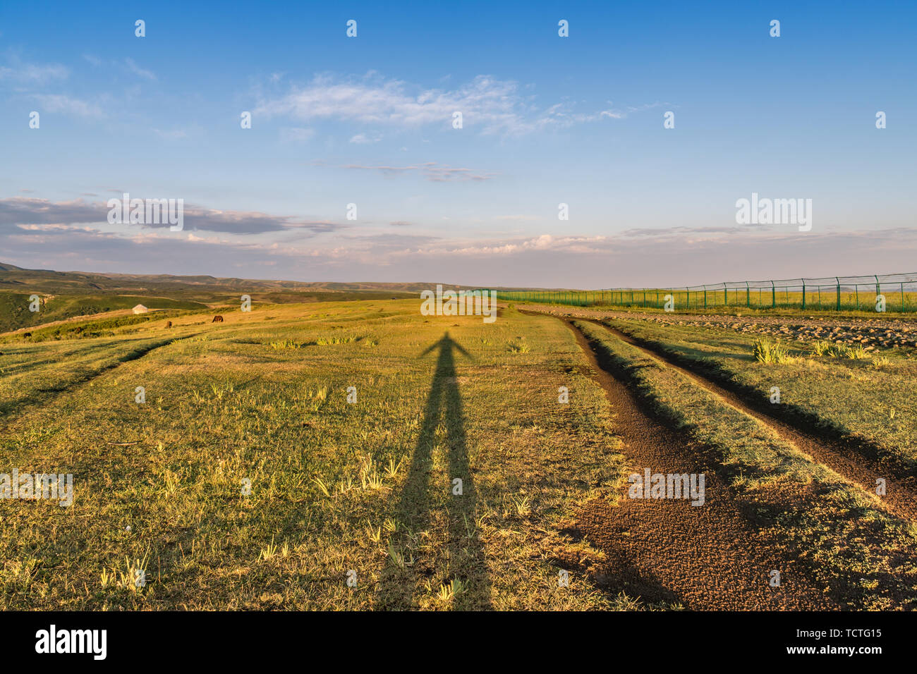 The prairie hillsides at sunrise and sunset Stock Photo - Alamy