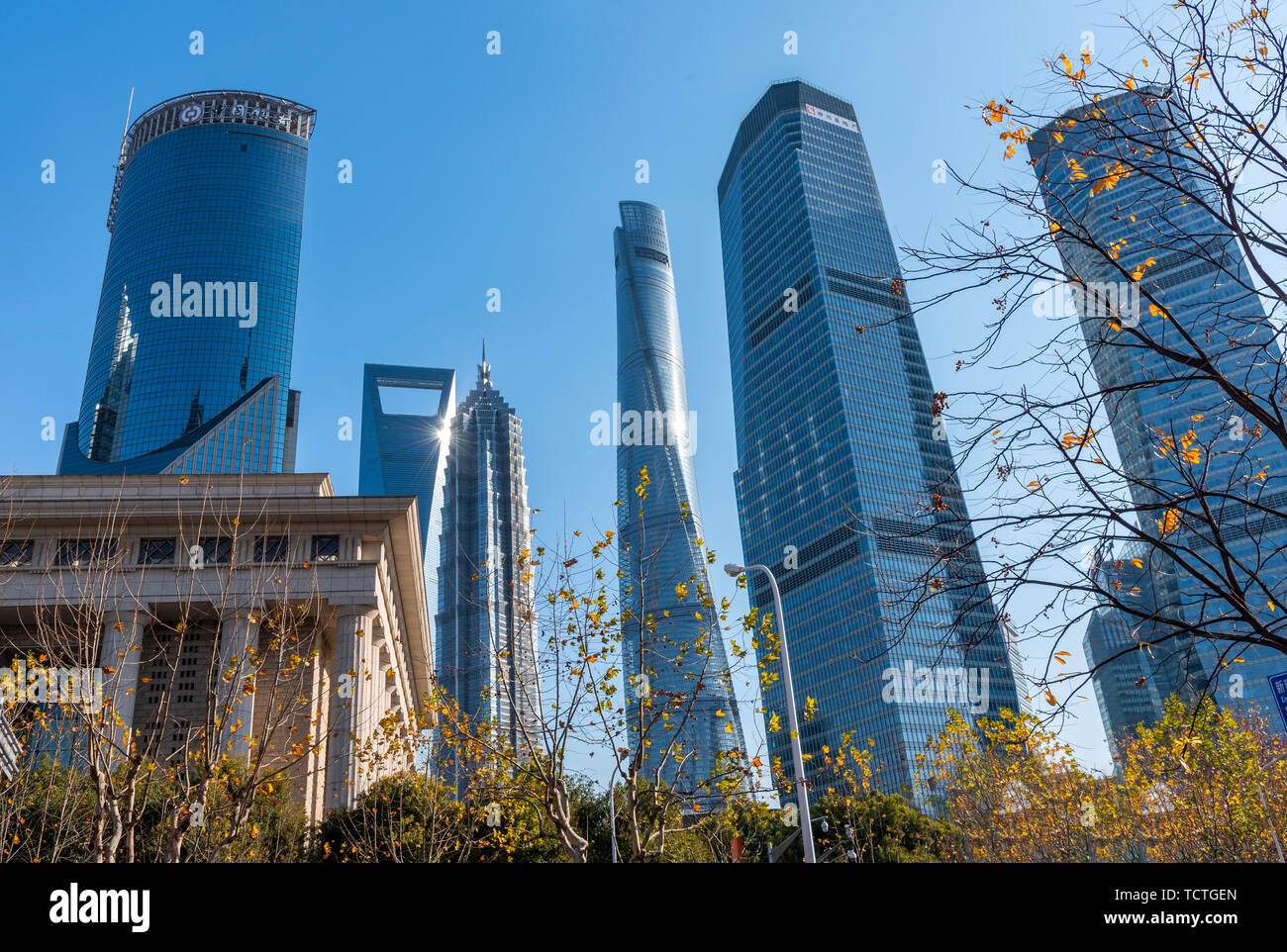 Signature building in Lujiazui Stock Photo - Alamy
