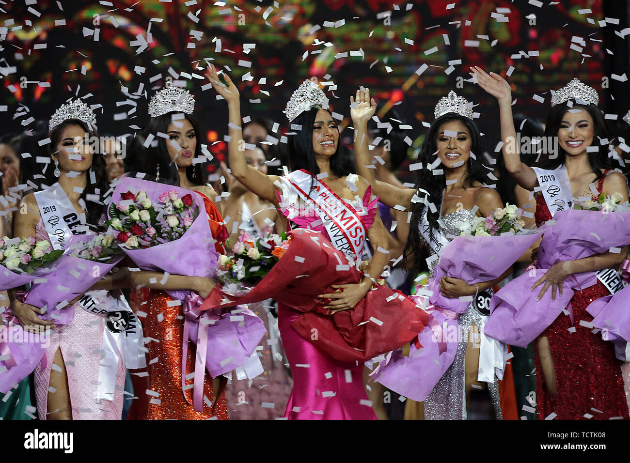 Quezon City, The Philippines. 9th June, 2019. Newly-crowned winners ...
