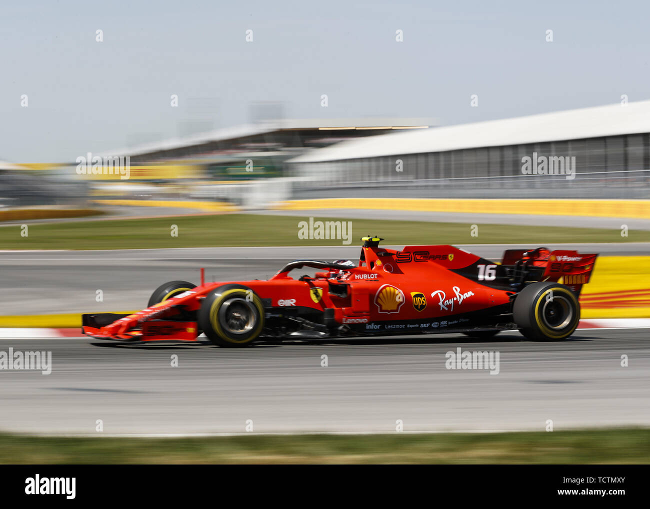 Quebec, Canada. 9th June, 2019. CHARLES LECLERC of Monaco driving the ...