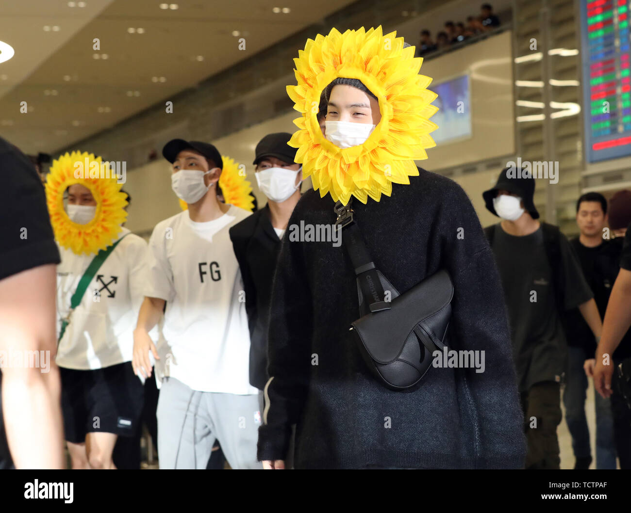 10th June, 2019. BTS returns from tour of Europe Members of South ...