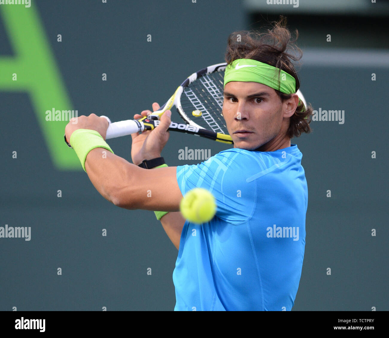 KEY BISCAYNE, FL - MARCH 25: Rafael Nadal Vs Radek Stepanek at the Sony ...