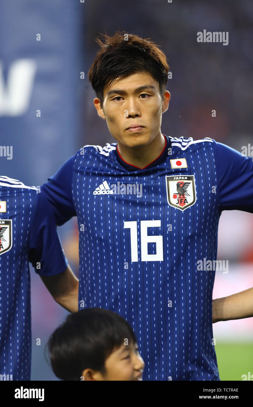 Japan's Takehiro Tomiyasu before the KIRIN Challenge Cup 2019 match ...