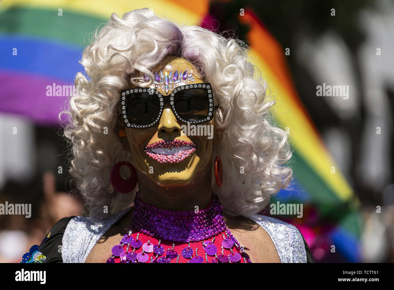 Los Angeles, California, USA. 15th Mar, 2019. A participant at the LA ...