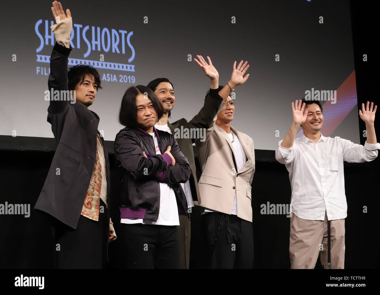 Tokyo, Japan. 8th June, 2019. (L-R) Japanese actor Takumi Saito ...