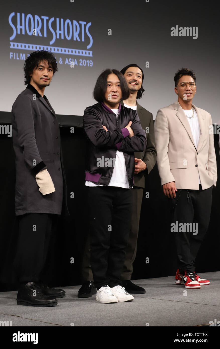 Tokyo, Japan. 8th June, 2019. (L-R) Japanese actor Takumi Saito ...