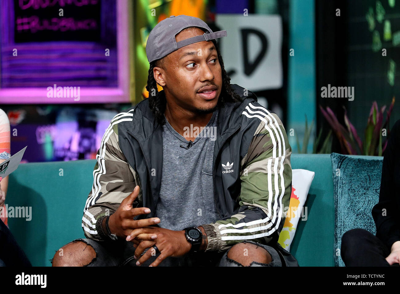 New York, USA. 10 June, 2019. Trent Shelton at the BUILD Brunch Show ...