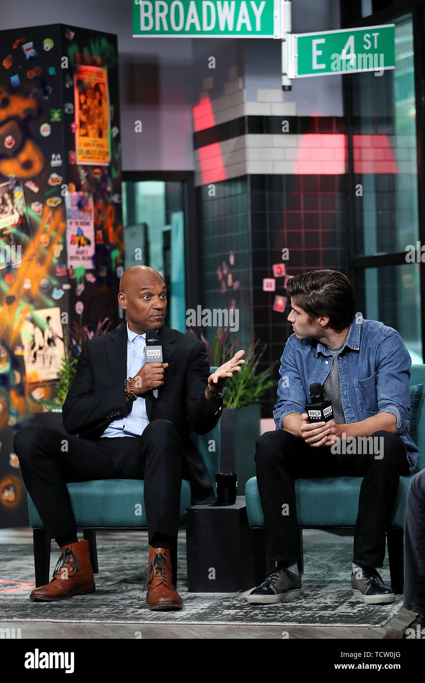 New York, USA. 10 June, 2019. Colin Salmon, Cameron Cuffe at the BUILD ...
