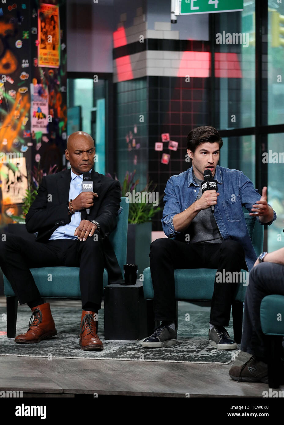New York, USA. 10 June, 2019. Colin Salmon, Cameron Cuffe at the BUILD ...