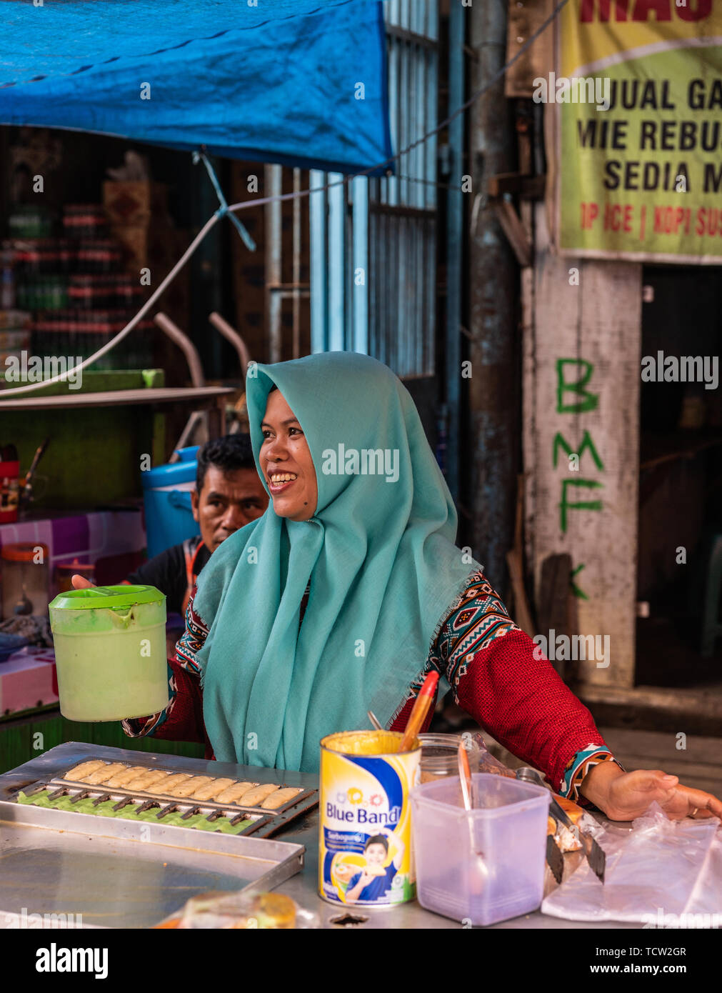 Makassar, Sulawesi, Indonesia - February 28, 2019: Terong Street Market ...