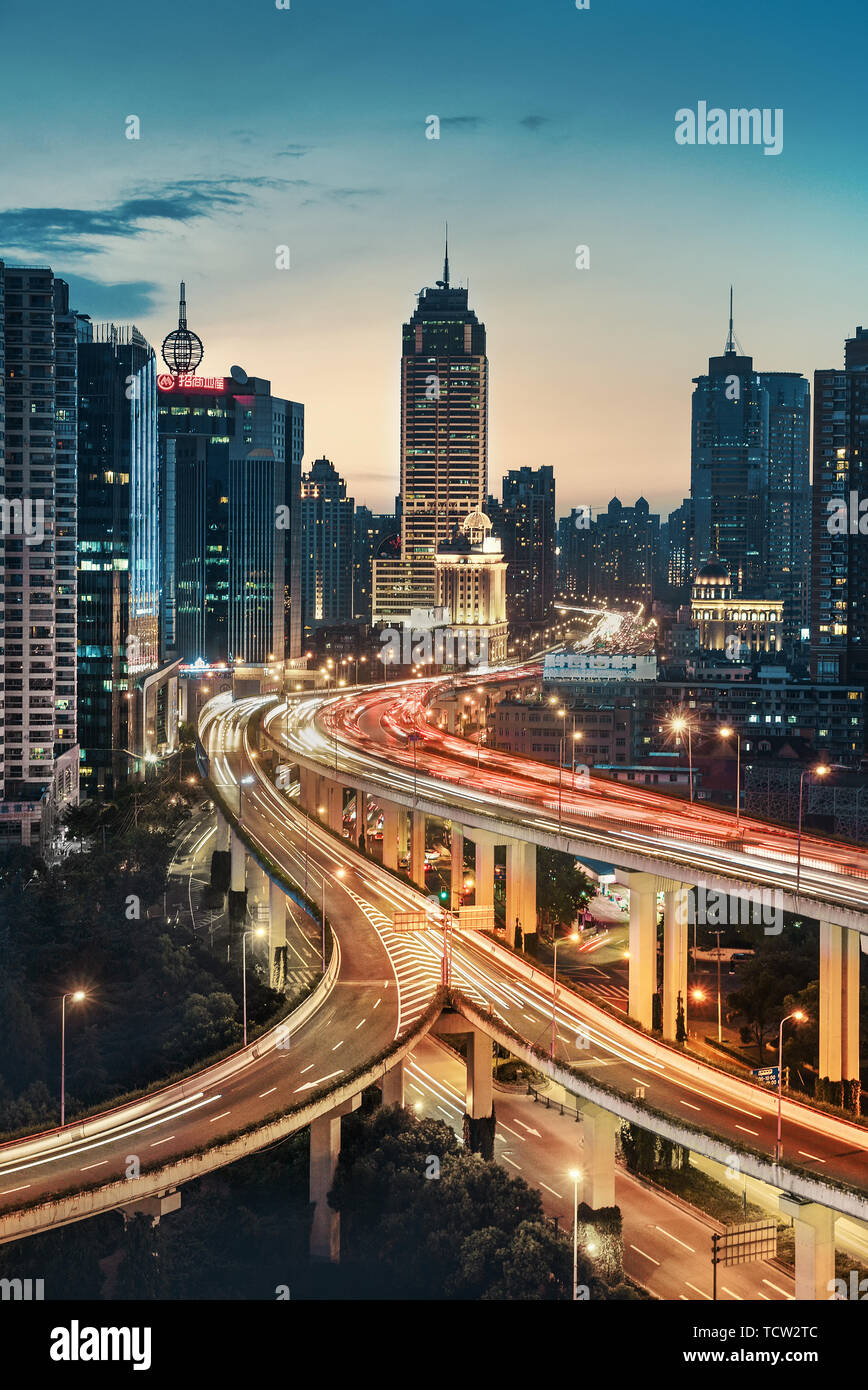 City Night Scene Stock Photo - Alamy