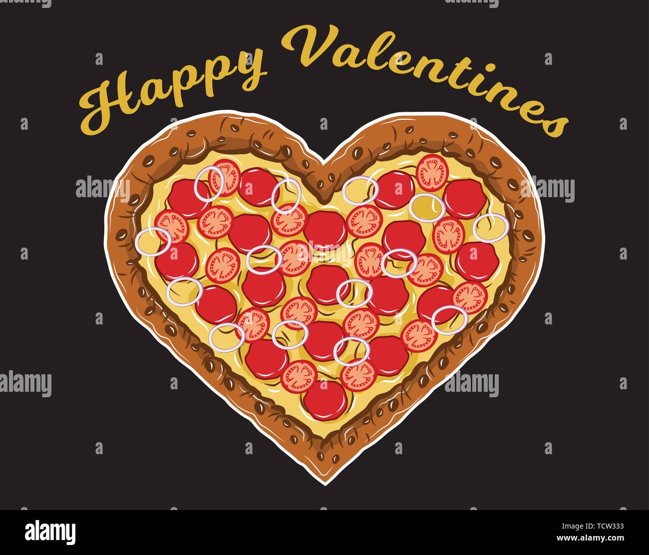 Couple heart pizza Stock Vector Images - Alamy